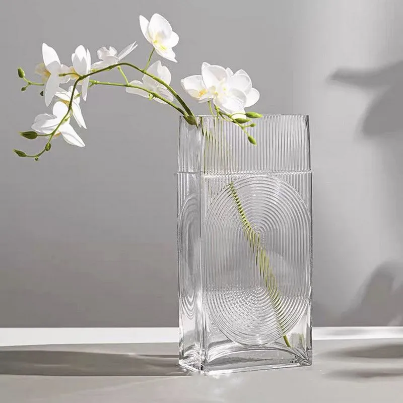 China Supplier OEM Color Modern Square Glass Vase Bulk