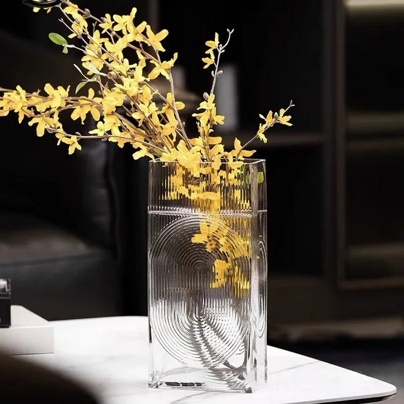 China Supplier OEM Color Modern Square Glass Vase Bulk