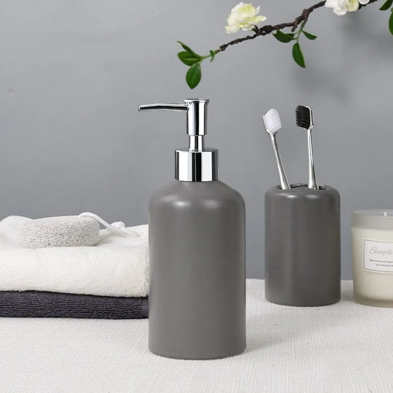 5Pc Grey Color Bathroom Set - Union Source