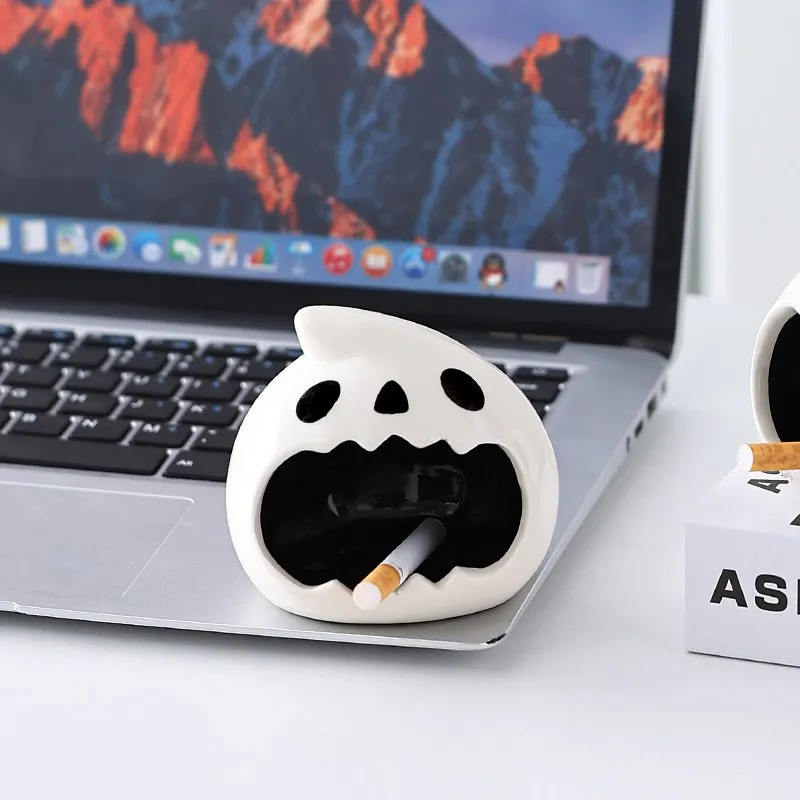 1Pc Little Devil Drop-shaped Head Ceramic Ashtray - Union Source