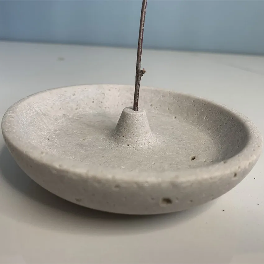 1Pc Round Shaped Stone Incense Holder - Union Source