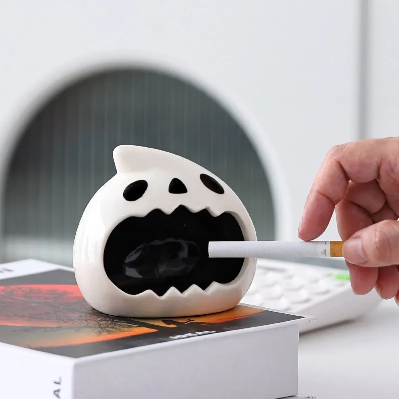 1Pc Little Devil Drop-shaped Head Ceramic Ashtray - Union Source