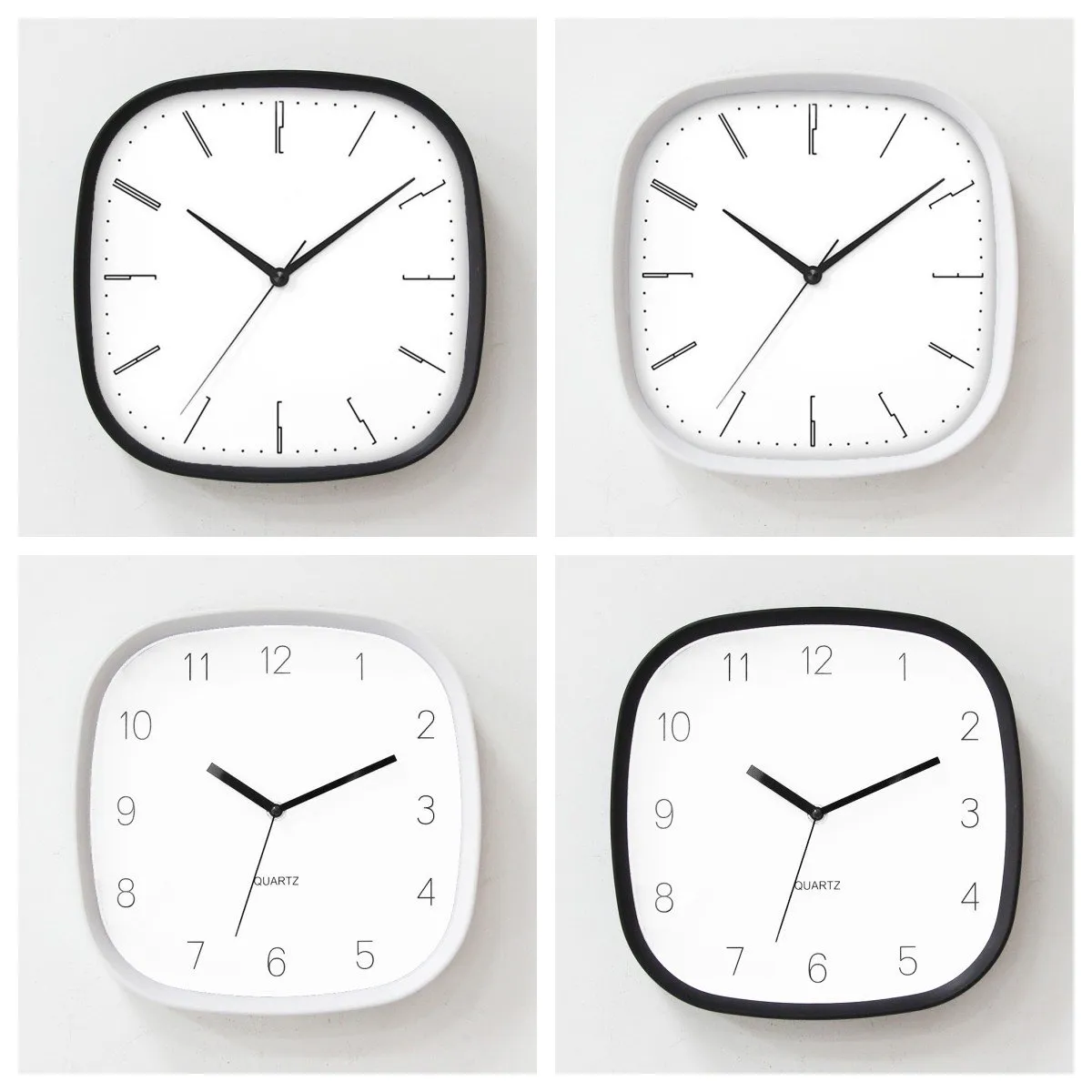 11 Inches Fashion Nordic Square Wall Clock - Union Source