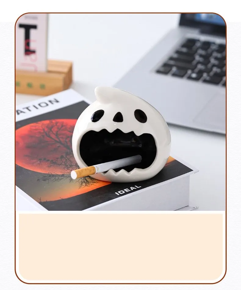 1Pc Little Devil Drop-shaped Head Ceramic Ashtray - Union Source