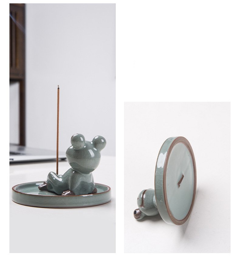 1Pc Frog Shaped Ceramic Incense Holder - Union Source