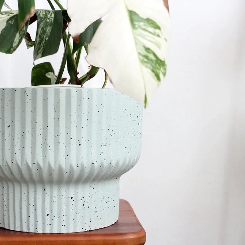 1Pc Magnesium Oxide Striped Floor Planter Pot - Union Source