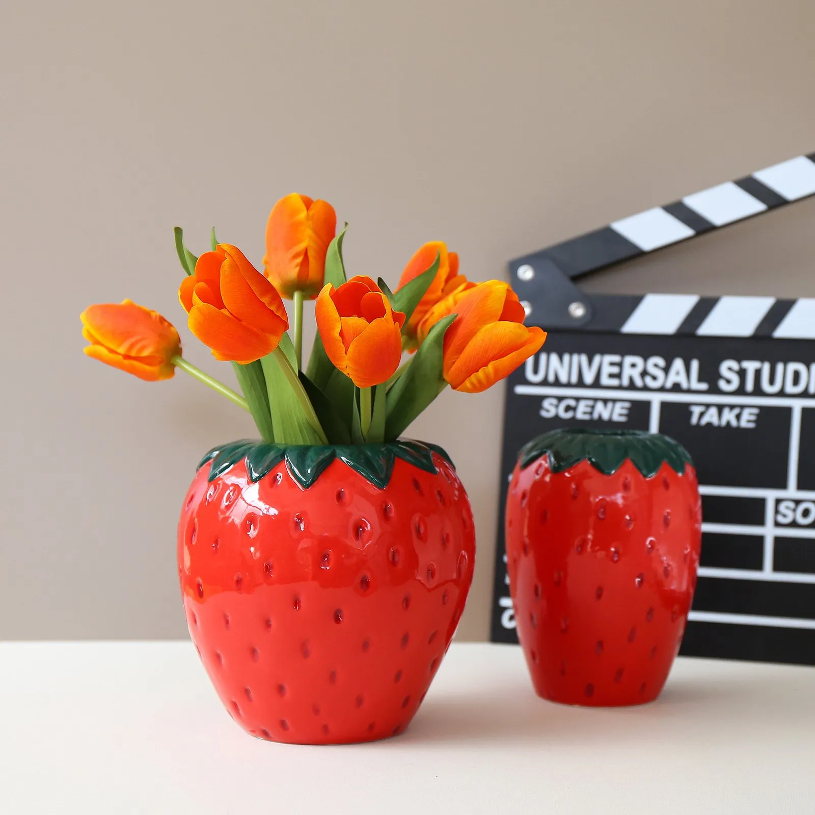 1Pc Wholesale Strawberry Shaped Ceramic Vase - Union Source