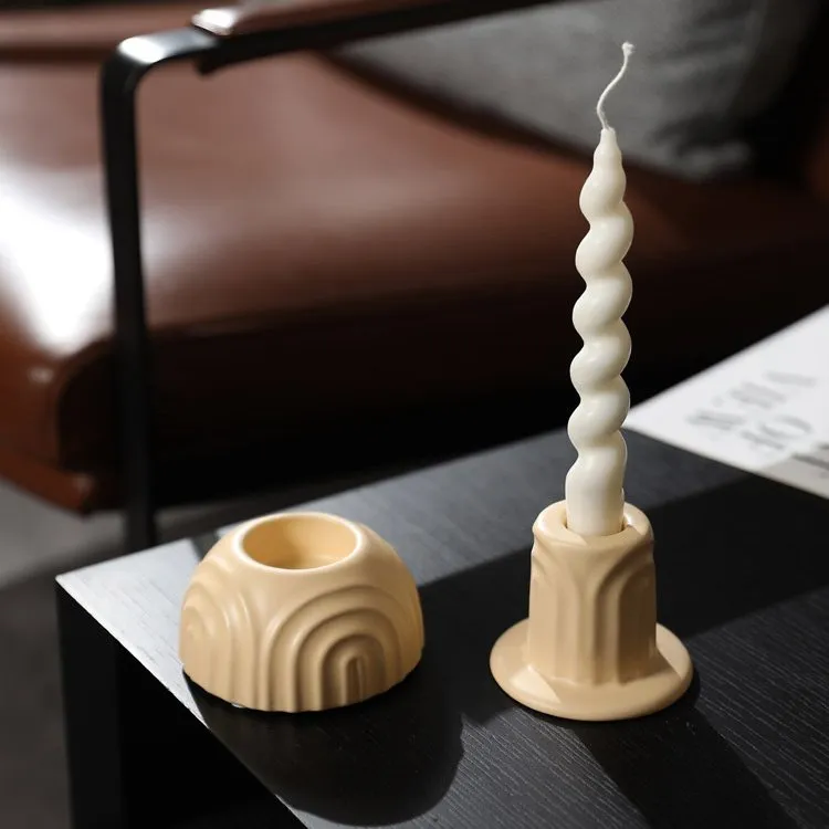 1Pc Wholesale Nordic Antique Vintage Relief Roman Column Ceramic Candle ...