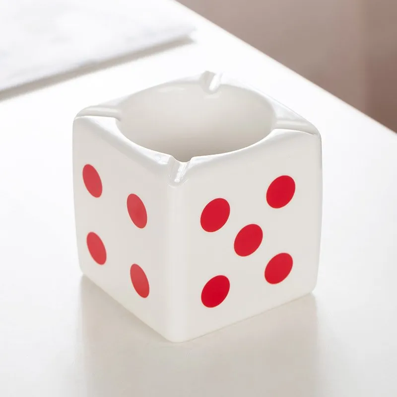1Pc Wholesale Square Dice Shaped Ceramic Ashtray - Union Source