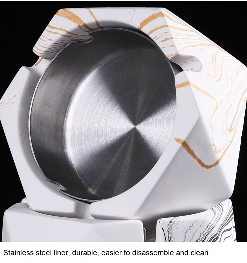 1Pc Wholesale Hexagon Shaped Cement Ashtray - Union Source