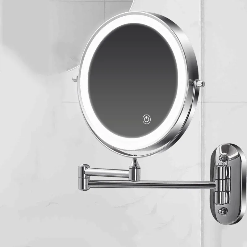 1Pc Wholesale Wall-mounted Retractable LED Makeup Mirror - Union Source