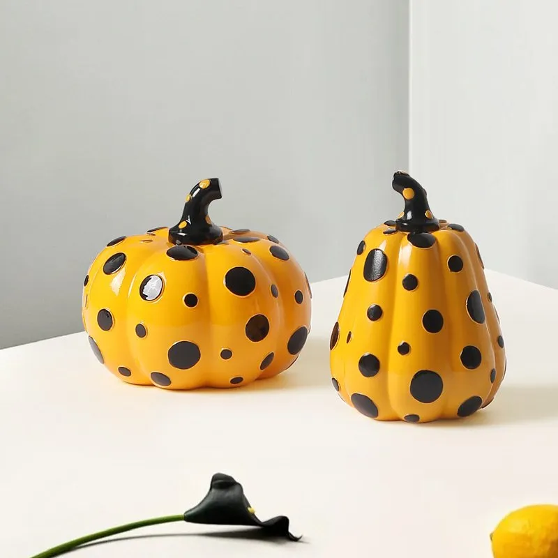 1Pc Polka Dot Pumpkin Resin Decorative Objects - Union Source
