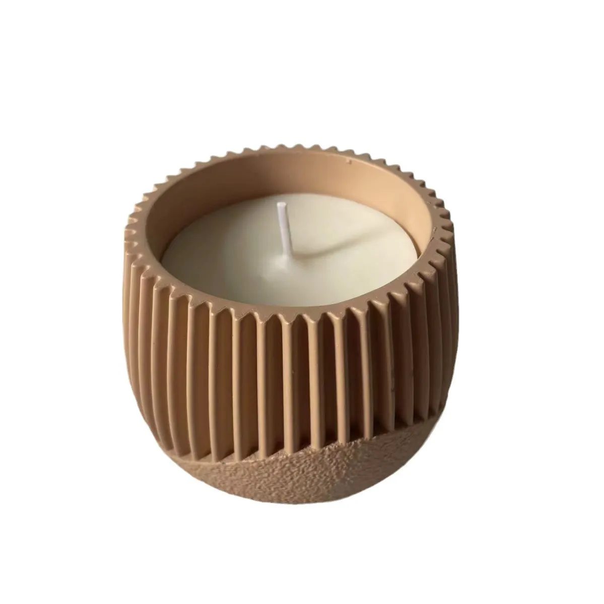 1Pc Scented Candle with Vertical Striped Jar - Union Source