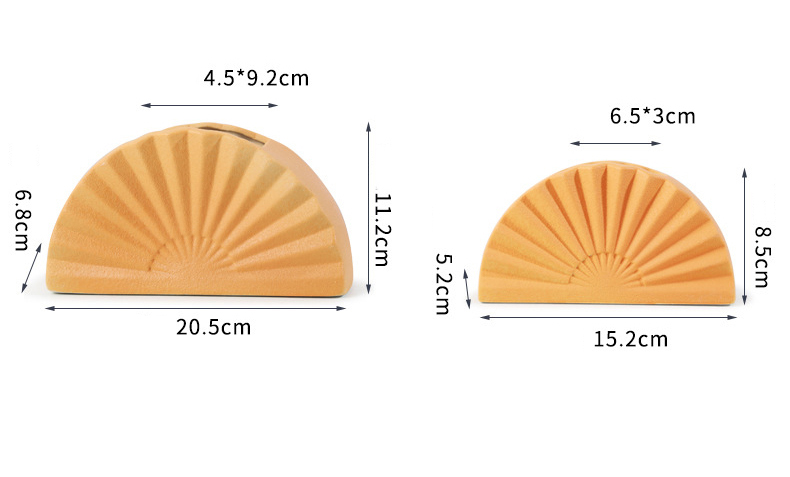 1Pc Wholesale Fan Shaped Ceramic Vase - Union Source