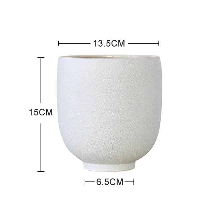 1Pc Wholesale Matte White Small Ceramic Flower Pot - Union Source
