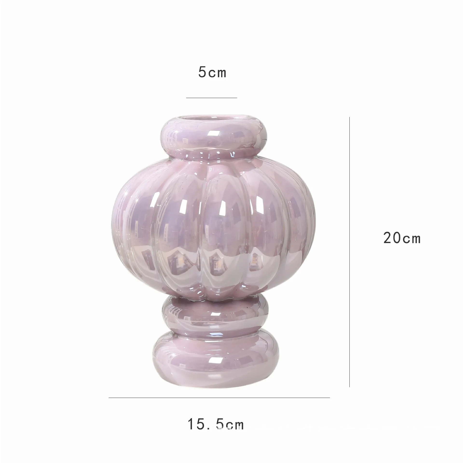 1Pc Wholesale Lantern Shaped Purple Ceramic Vase - Union Source