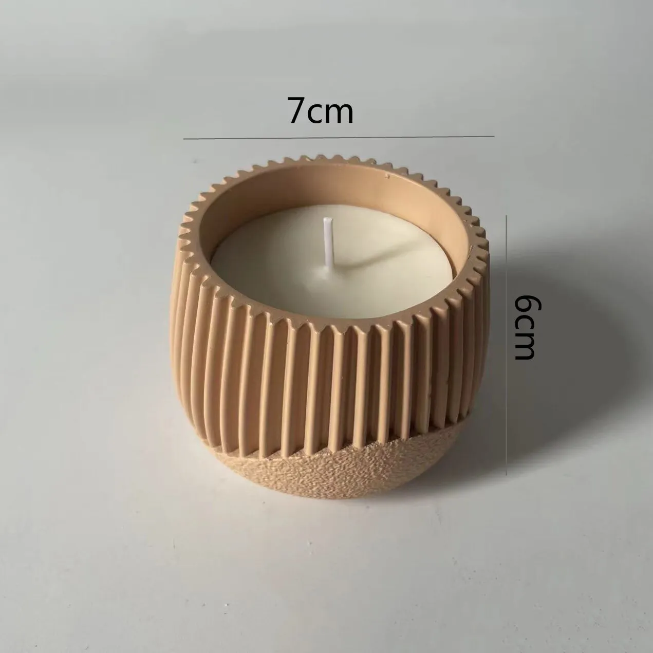 1Pc Scented Candle with Vertical Striped Jar - Union Source
