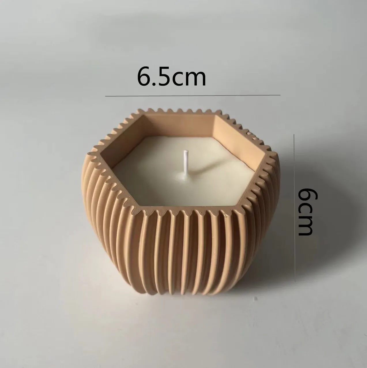 1Pc Scented Candle with Vertical Striped Jar - Union Source