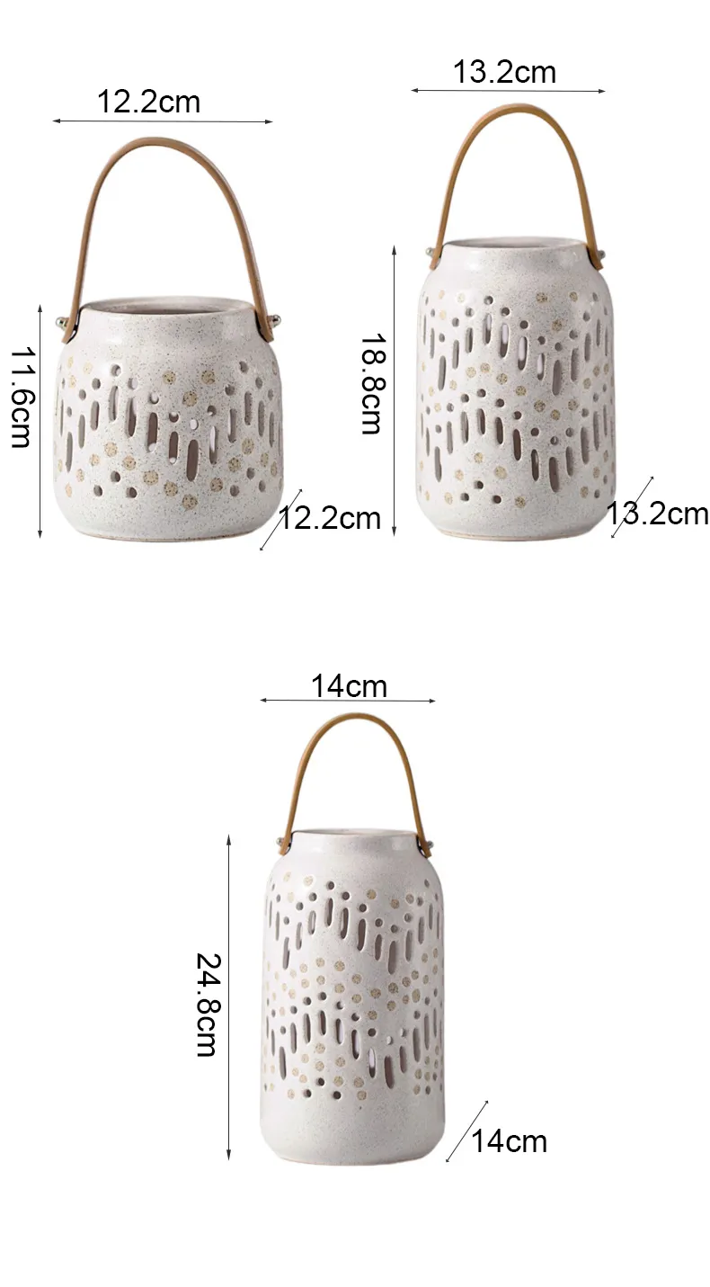 Wholesale Speckle Hollow Ceramic Lantern - Union Source