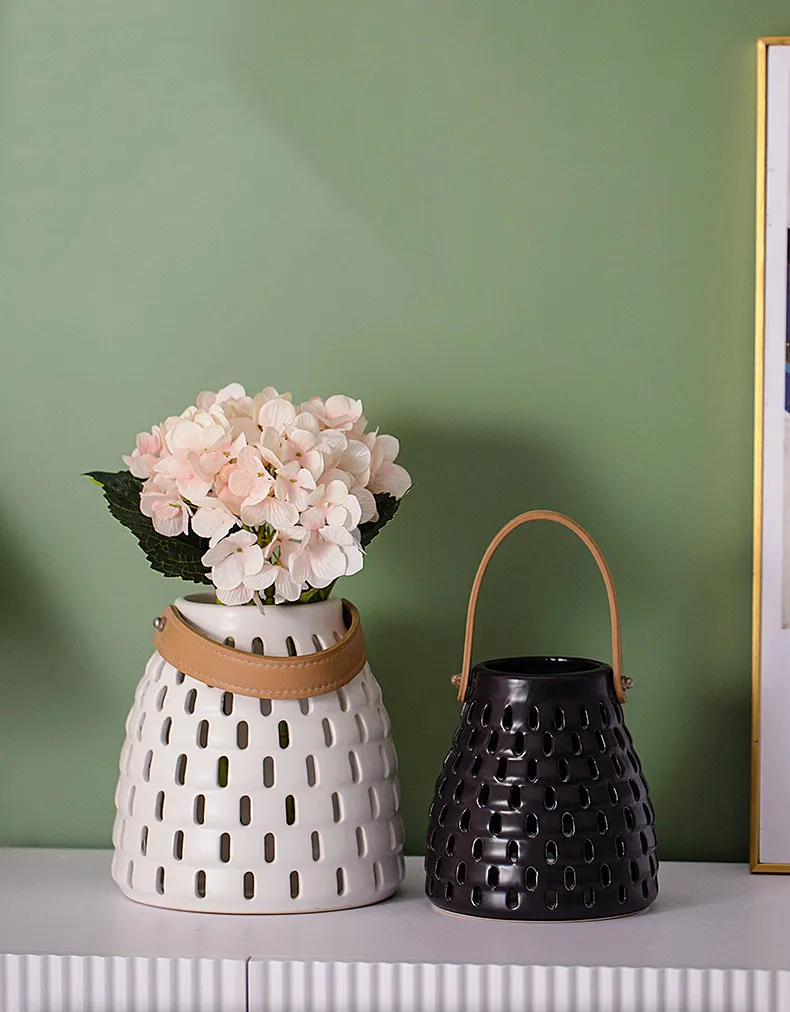 Wholesale Pure Color Hollow Ceramic Lantern - Union Source