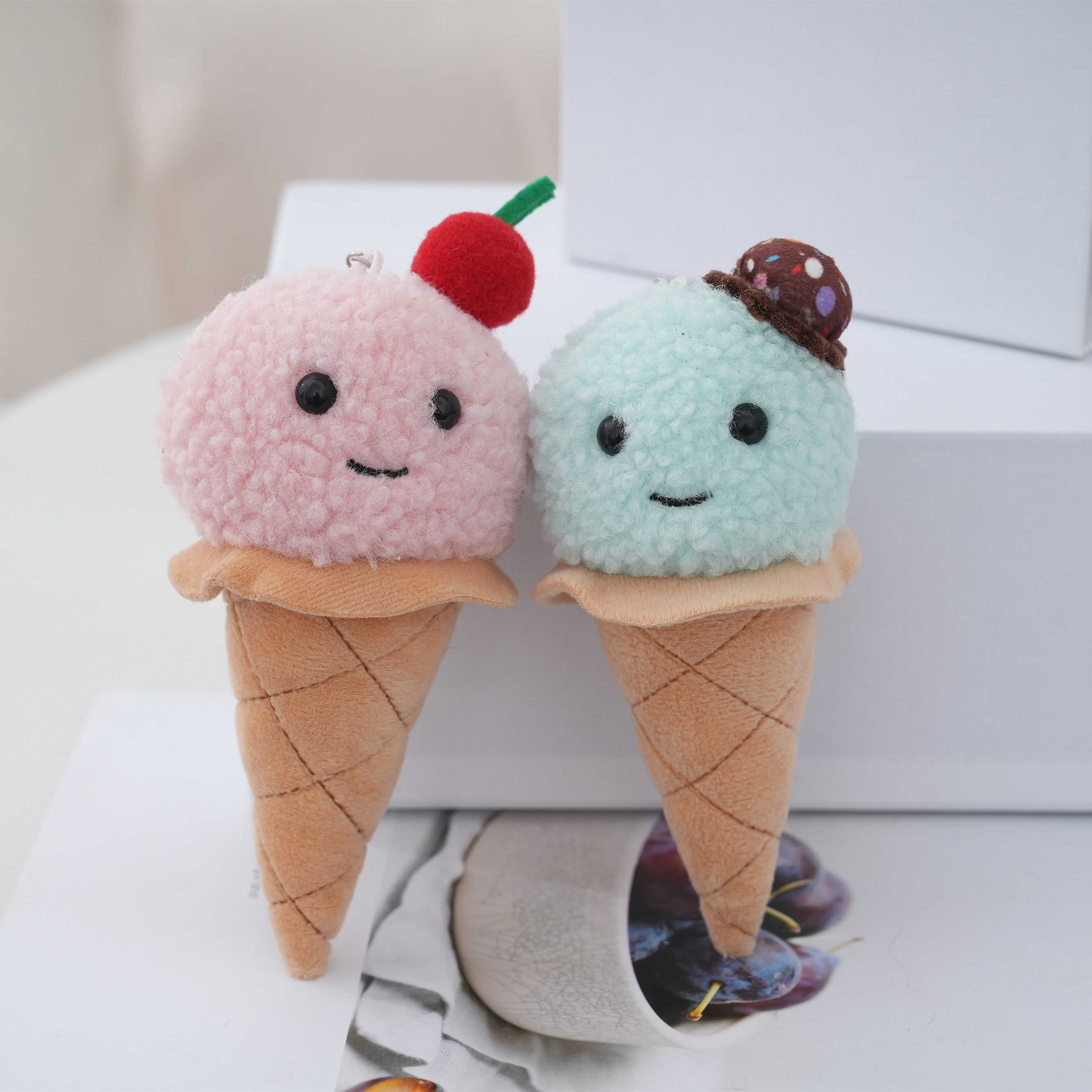 China Popular Fruit And Animal Ice Cream Plush Toy
