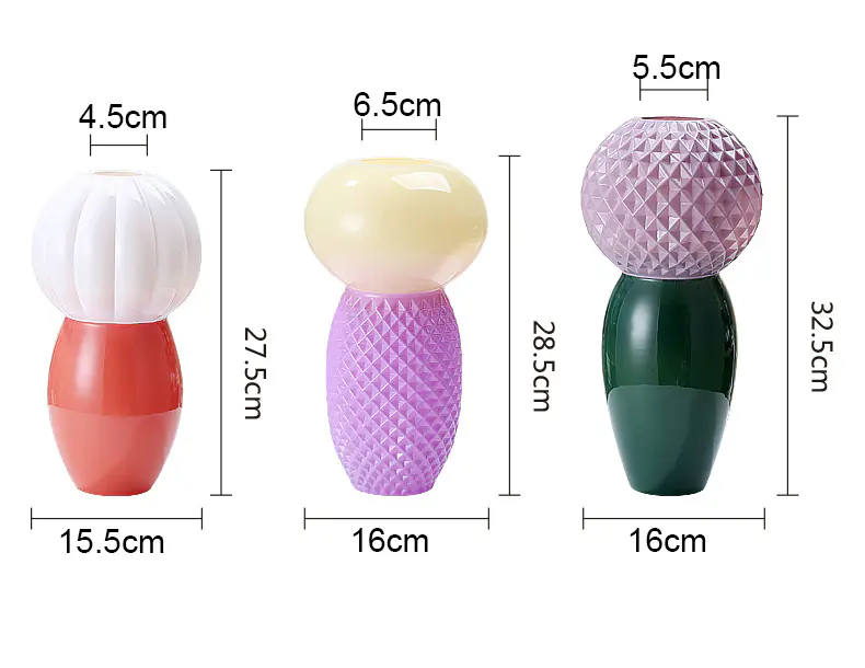 Wholesale Two-tone Colored Glass Vases - Union Source
