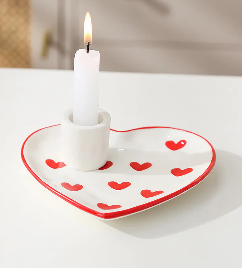 Wholesale Heart Shaped Ceramic Candle Holder - Union Source