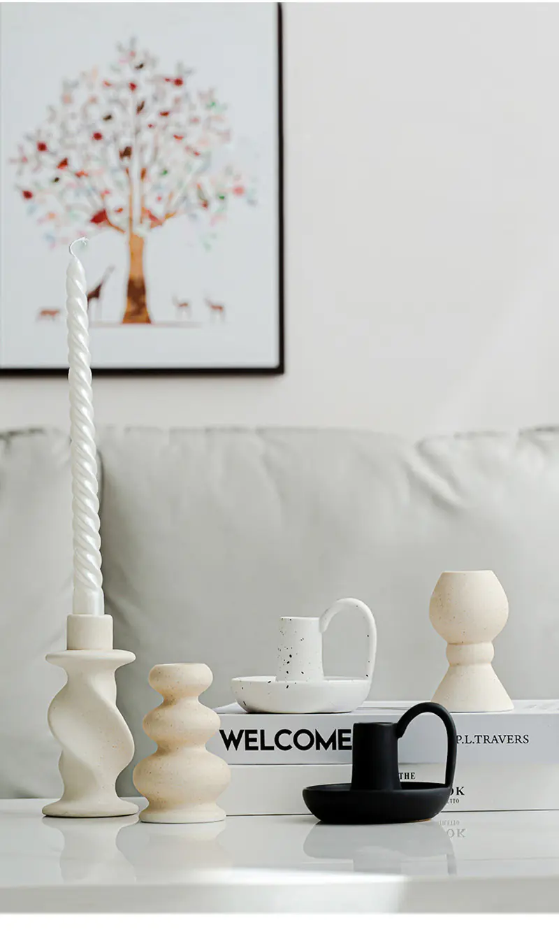 Wholesale Twisted Ceramic Candlestick Holder - Union Source